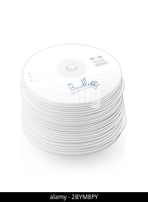 illustration of compact discs on isolated background Stock Photo - Alamy