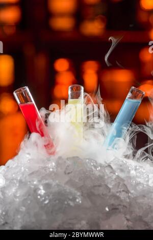 colorful cocktails in a test tube Stock Photo - Alamy
