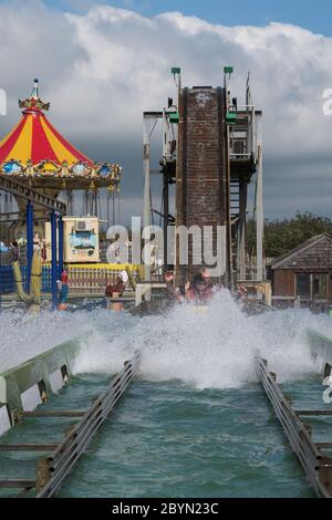 fairground rides at flambards theme park near helston,cornwall,england ...