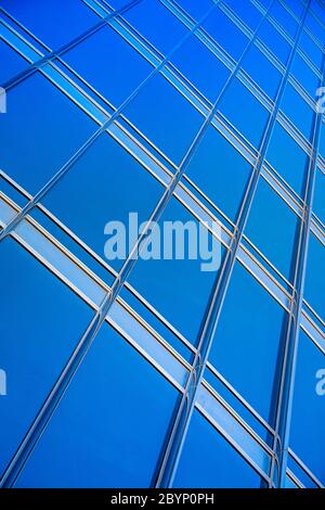 Glass wall of a modern skyscraper Stock Photo - Alamy