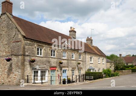 Kilmersdon, a small village in Somerset UK. some Stone cottages Stock ...