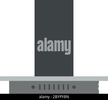 Electric cooker with exhaust ventilation. Vector illustration ...