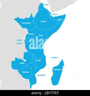 Vector map of middle east geopolitical region Stock Vector Image & Art ...