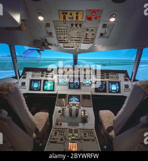 N-257 CVSRF: ACFS (Advanced Cab Flight Simulator) cockpit with (L) Don ...