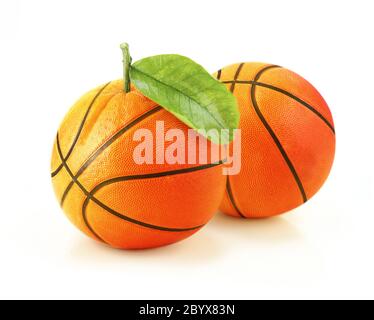 Orange basketball! creative concept Stock Photo - Alamy