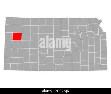 Map of Logan in Kansas Stock Photo - Alamy