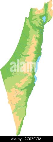 High detailed Israel physical map Stock Vector Image & Art - Alamy