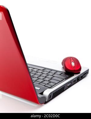 Red Computer Mouse Stock Photo - Alamy