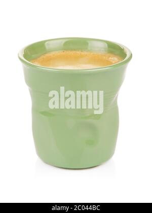 original green espresso cup, isolated on white Stock Photo - Alamy