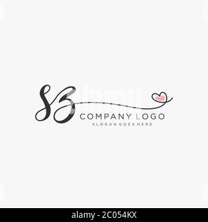Initial Letter SZ Logo - Handwritten Signature Style Logo - Signature ...