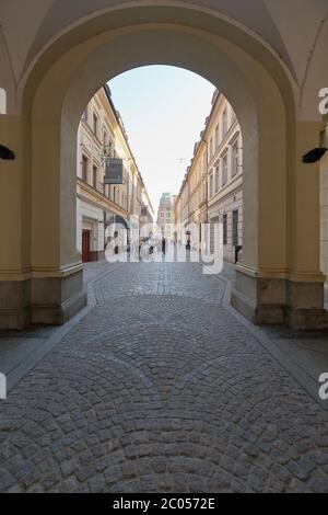 View through archway near Market Square, Wroclaw Stock Photo - Alamy