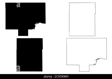 Bureau County (Illinois) outline map set Stock Vector Image & Art - Alamy