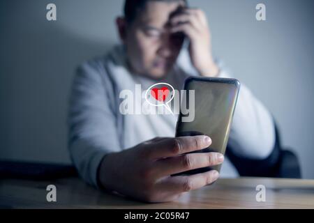 Man crying for broken phone Stock Photo - Alamy