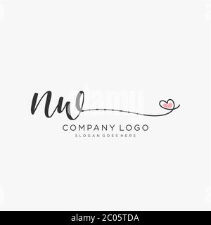 Initial Letter NW Logo - Handwritten Signature Style Logo - Simple ...