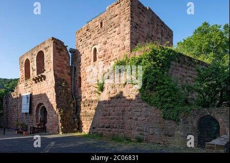 Keep, gate building with castle chapel, palace wall, medieval castle ...
