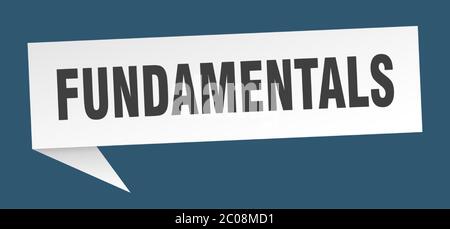 fundamentals banner. fundamentals speech bubble. fundamentals sign ...