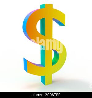 Dollar symbol sign 3d render Stock Photo - Alamy
