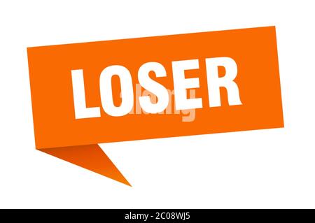 loser banner sign. loser speech bubble label set Stock Vector Image ...