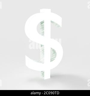 Dollar symbol sign 3d render Stock Photo - Alamy