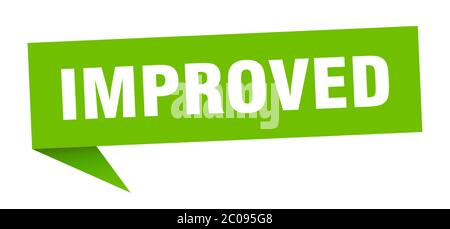 improved banner sign. improved speech bubble label set Stock Vector ...
