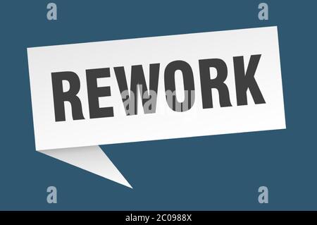 rework banner. rework speech bubble. rework sign Stock Vector Image ...