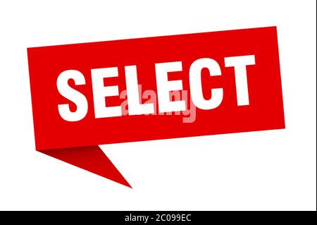 select banner. select speech bubble. select sign Stock Vector Image ...