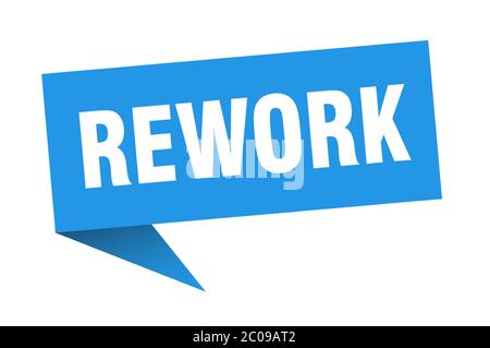 rework banner sign. rework speech bubble label set Stock Vector Image ...