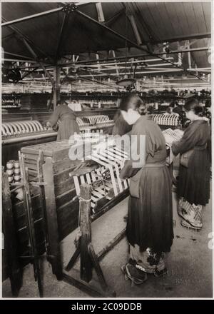 [ 1930s Japan - Silk Factory ] — Japanese women working in a silk ...