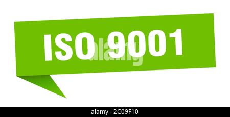 iso 9001 banner. iso 9001 speech bubble. iso 9001 sign Stock Vector ...