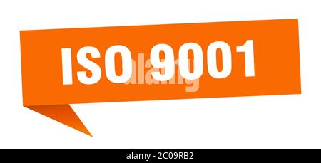 iso 9001 banner. iso 9001 speech bubble. iso 9001 sign Stock Vector ...