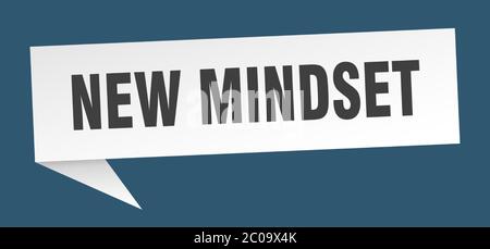 new mindset banner. new mindset speech bubble. new mindset sign Stock ...