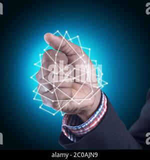 Man showing punching hand Stock Photo - Alamy