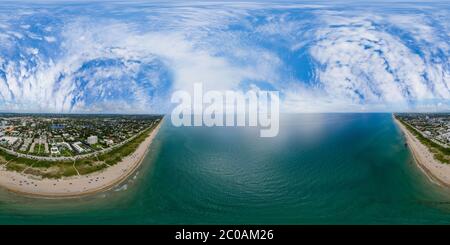 360° view of A Equirectangular panoramic, 360 VR of the Atlantic Ocean ...