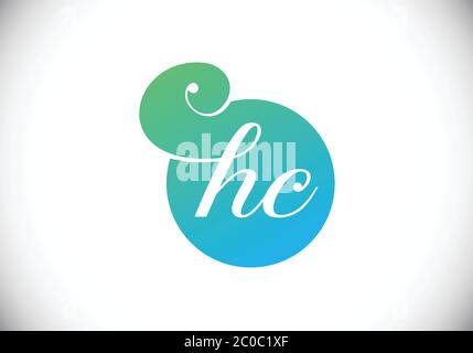 Initial HC logo template with modern frame. Minimalist HC letter logo ...