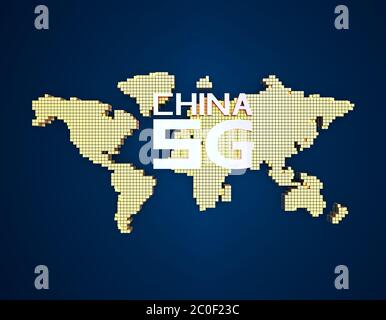China 5G covers the world Stock Photo - Alamy