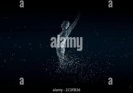 Artificial intelligence technology, jumping Stock Photo - Alamy