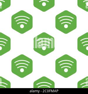 Seamless pattern with Wi-Fi symbol Stock Photo - Alamy
