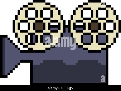 vector pixel art film isolated cartoon Stock Vector Image & Art - Alamy