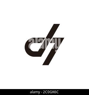 letter d7 simple overlap lines logo vector Stock Vector Image & Art - Alamy