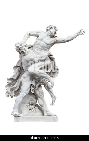 Statue of Hercules wrestling the giant Antaeus at the Pitti Palace ...