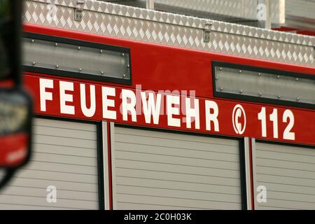 Fire brigade emergency call 112 Stock Photo - Alamy