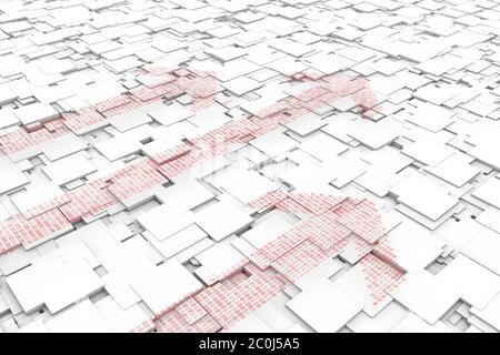 Arrow made up of binary code, success and transmission Stock Photo - Alamy