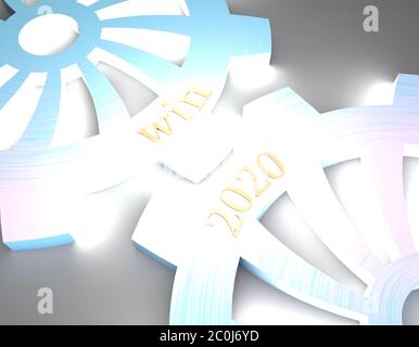 2020 gear and win gear, closely connected Stock Photo - Alamy