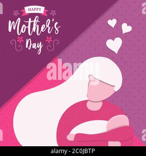 Mothers Day Mother Holding a Child Clipart Stock Vector Image & Art - Alamy