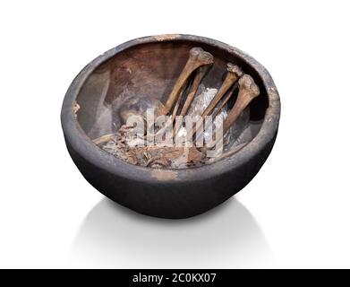 Ancient Egyptian Protodynatic burial vessel with skeleton, Circa 3000 ...