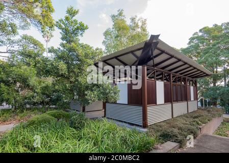 This public ablutions building containing showers and toilets by ...