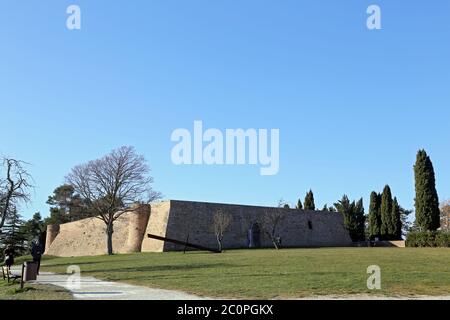 The Albornoz Fortress is located in the Resistance Park of Urbino ...