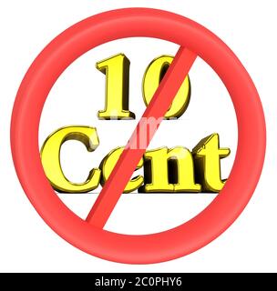 a word 10 Cents on white background, 3d illustration Stock Photo - Alamy
