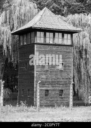 Prison guard at security lookout tower at Darrington Unit Prison near ...