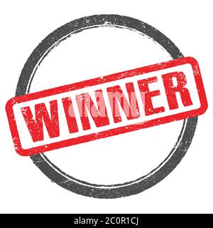 WINNER red black grungy stamp Stock Photo - Alamy